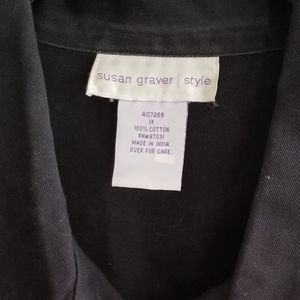 Susan Graver | Jackets & Coats | Susan Graver Style Black Jean Jacket ...